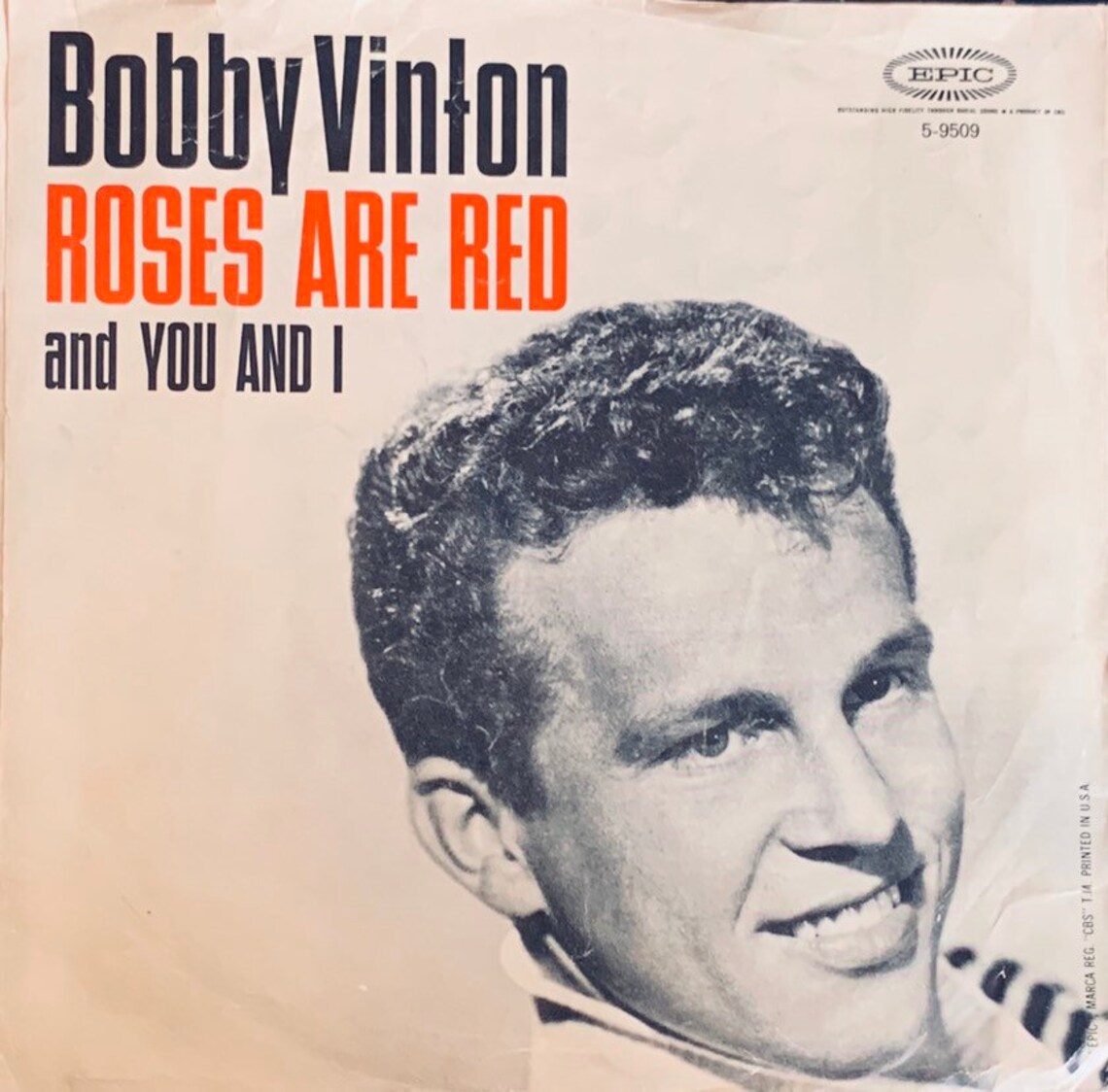 1962 Vintage 45 Record Roses Are Red My Love Bobby Vinton | Etsy