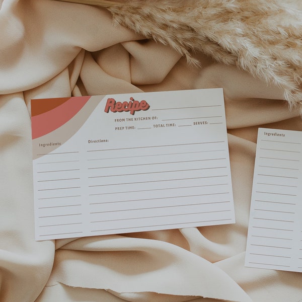 Retro Recipe Cards - Etsy