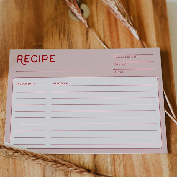 Retro Recipe Cards - Etsy