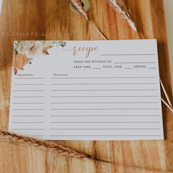 Rustic Recipe Cards - Etsy