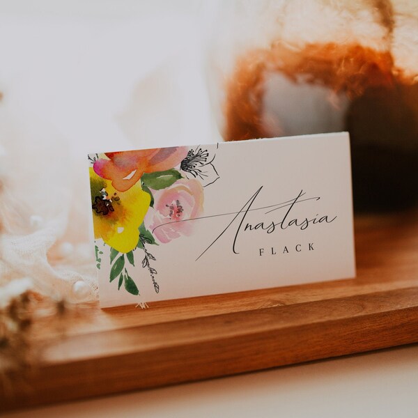 Floral Place Cards - Etsy