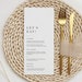 Minimal Wedding Menu Cards Modern Menu Template Minimalist - Etsy