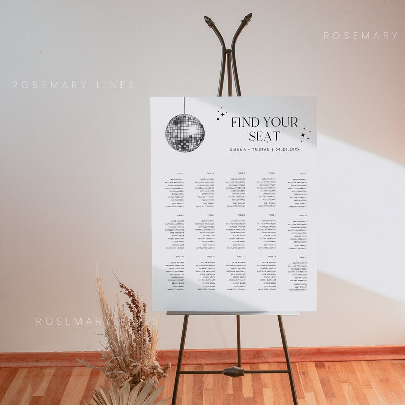 Table Seating Chart - Etsy