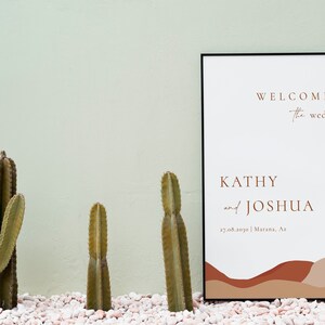 Modern Desert Wedding Welcome Sign Terracotta Wedding Welcome - Etsy
