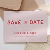 Pink Orange Save the Date Template, Hot Pink Wedding Save the Dates ...
