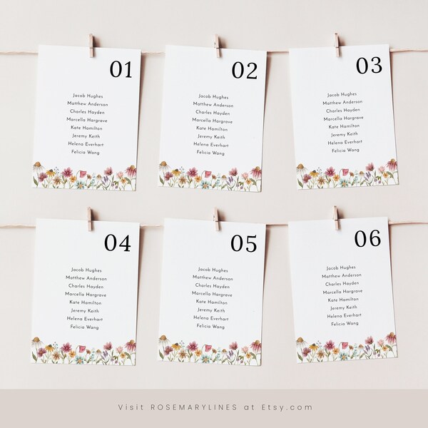 Colorful Seating Chart - Etsy