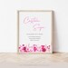 Hot Pink Custom Sign Template, Blush Bubblegum Pink Floral Custom Signs ...