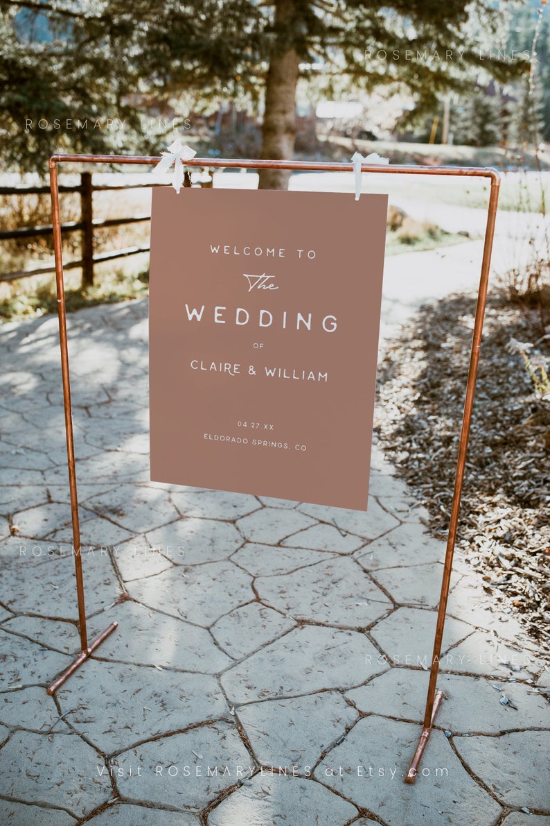 Desert Wedding Welcome Sign, Terracotta Welcome Sign Template, Dusty ...