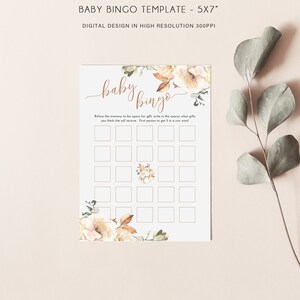 Fall Baby Shower Bingo, Baby Bingo Baby Shower Game Card Template ...
