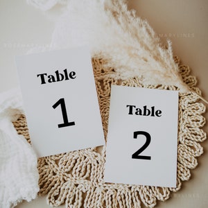 Modern Retro Table Number Template Boho 70's Wedding - Etsy