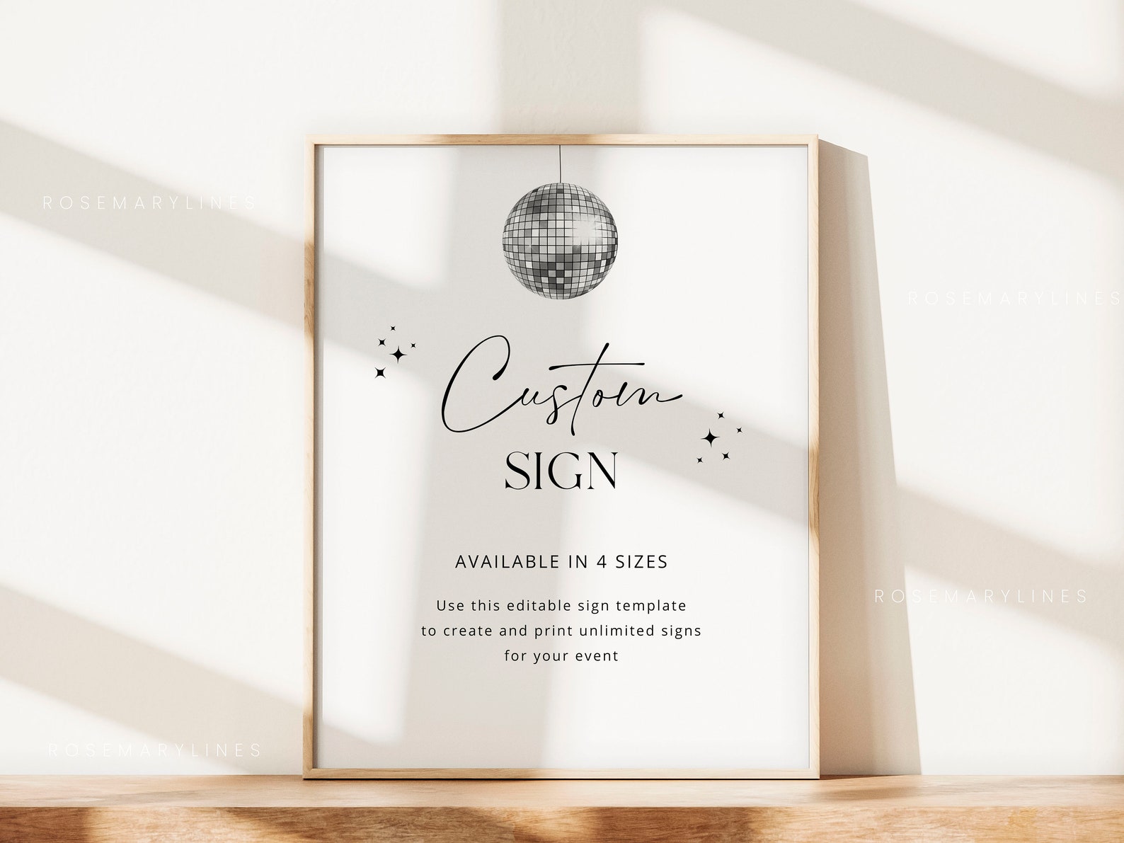 Disco Custom Sign Template Retro Custom Signs Disco Ball - Etsy