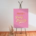Retro Bright Pink Baby Shower Welcome Sign, Hot Pink Orange Welcome ...