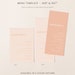 Peach Menu Cards, Coral Wedding Menu Template, Pastel Bridal Shower ...