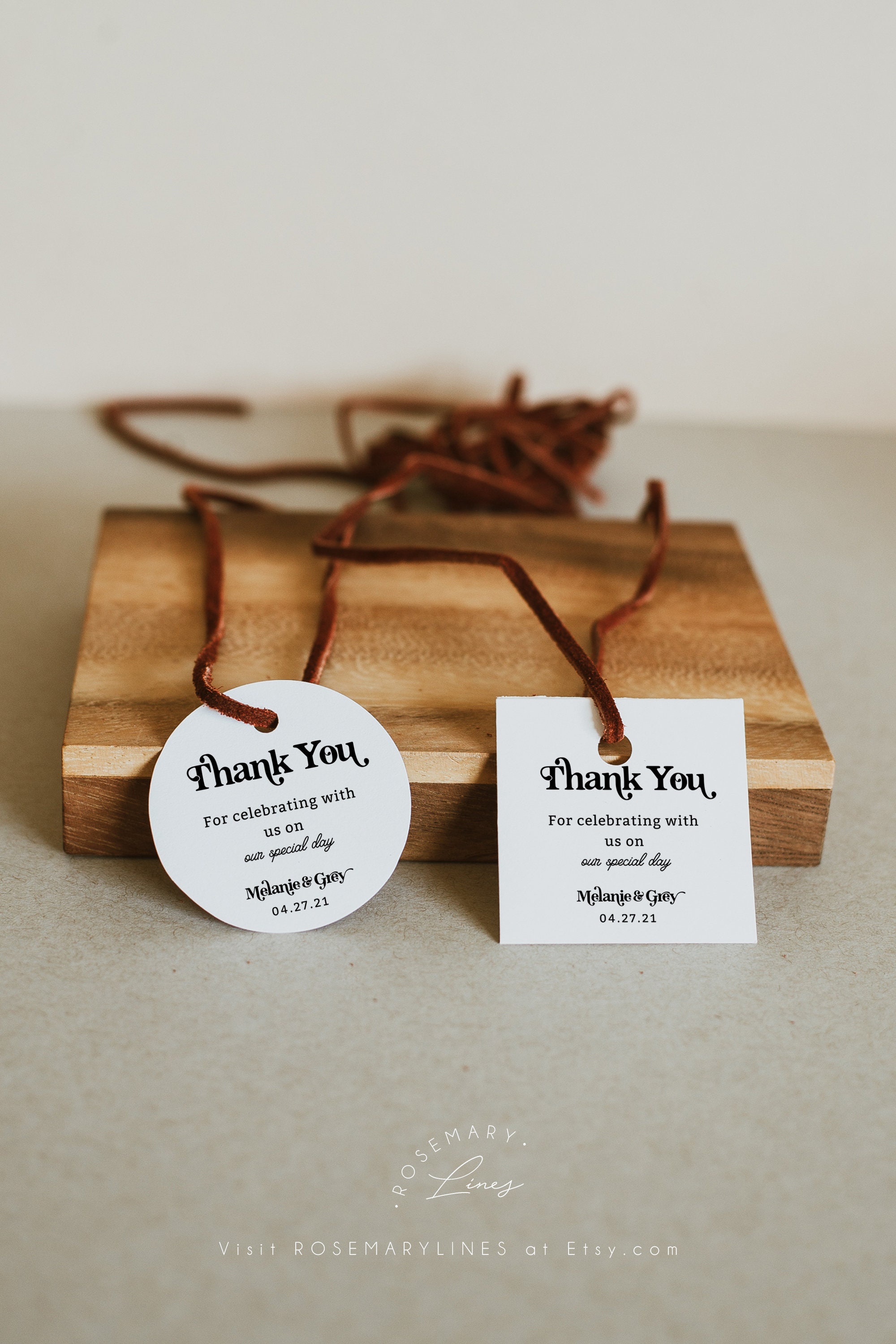 Retro Favor Tags, Boho Favor Tag Template, 70s Wedding Favor Tags ...