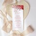 Pink and Red Menu Template, Floral Wedding Menu, Hot Pink Menu Card ...