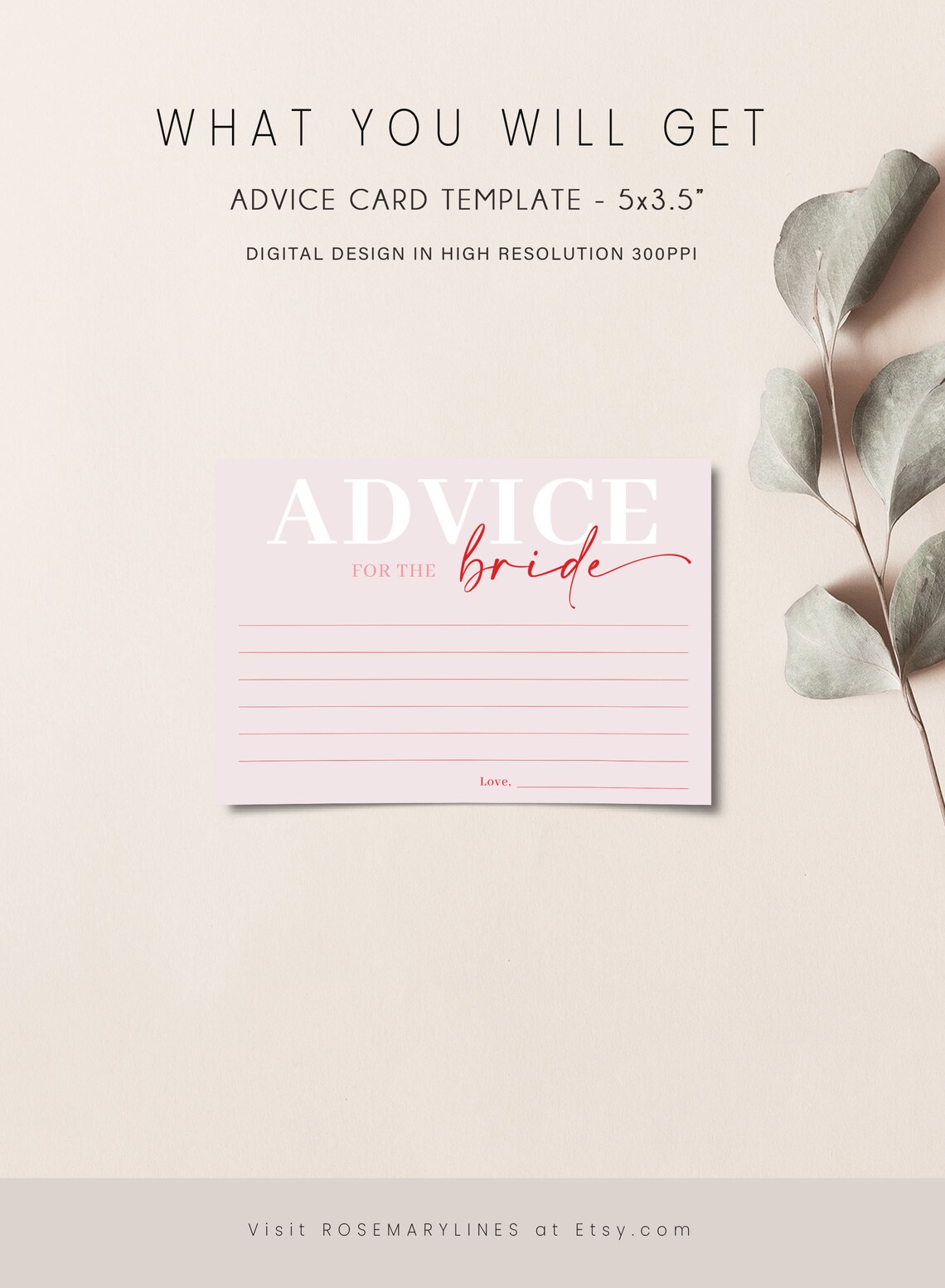 Red and Pink Advice Card, Hot Pink Advice Card Template, Red Pink Blush ...