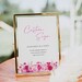 Hot Pink Custom Sign Template, Blush Bubblegum Pink Floral Custom Signs ...