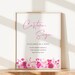 Hot Pink Custom Sign Template, Blush Bubblegum Pink Floral Custom Signs ...