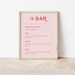 Pink and Red Bar Menu Sign Template, Mid Century Modern Retro Wedding ...