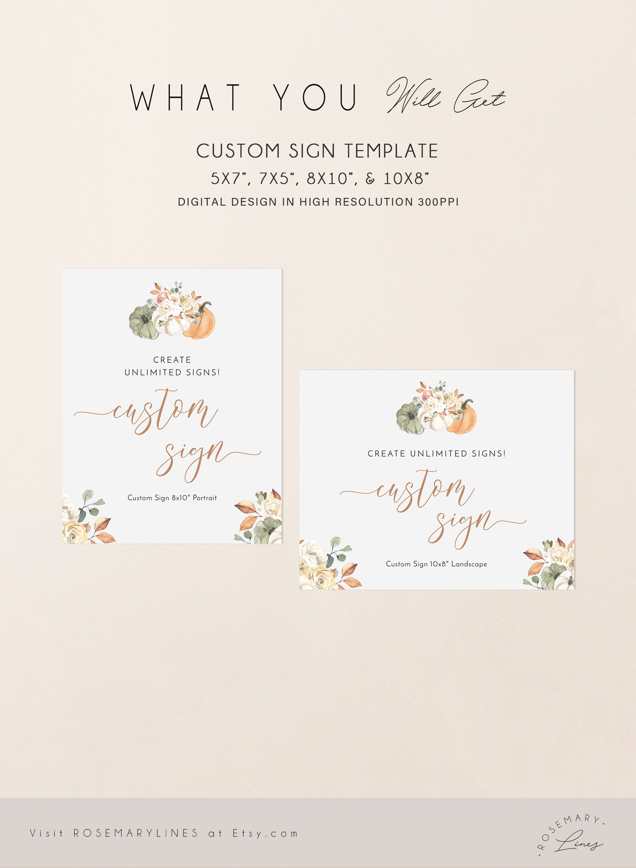 Fall Custom Signs Pumpkin Personalized Sign Autumn Leaves - Etsy