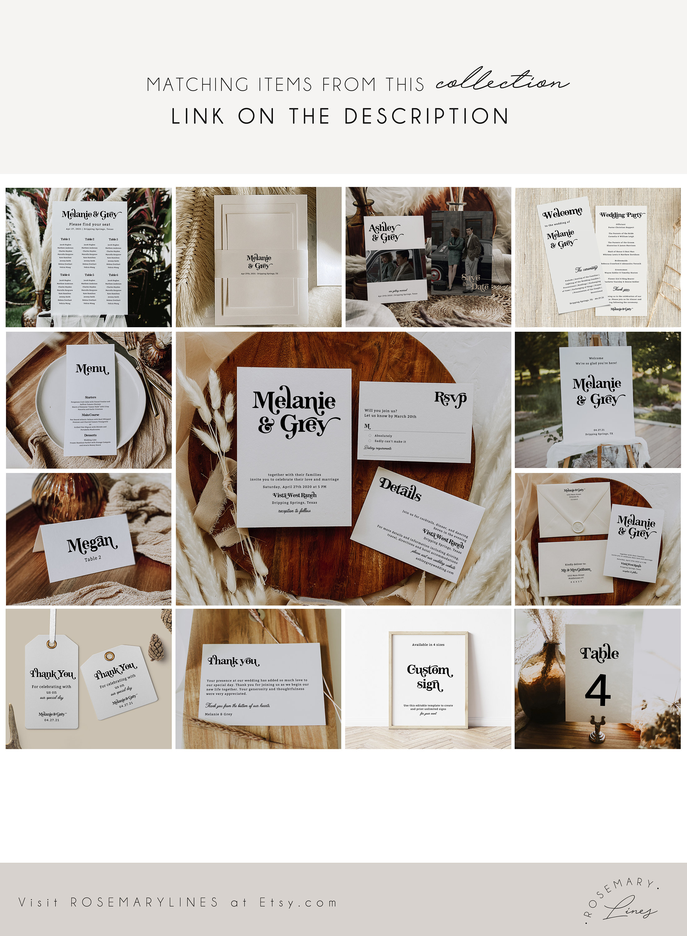 Retro Favor Tags, Boho Favor Tag Template, 70s Wedding Favor Tags ...