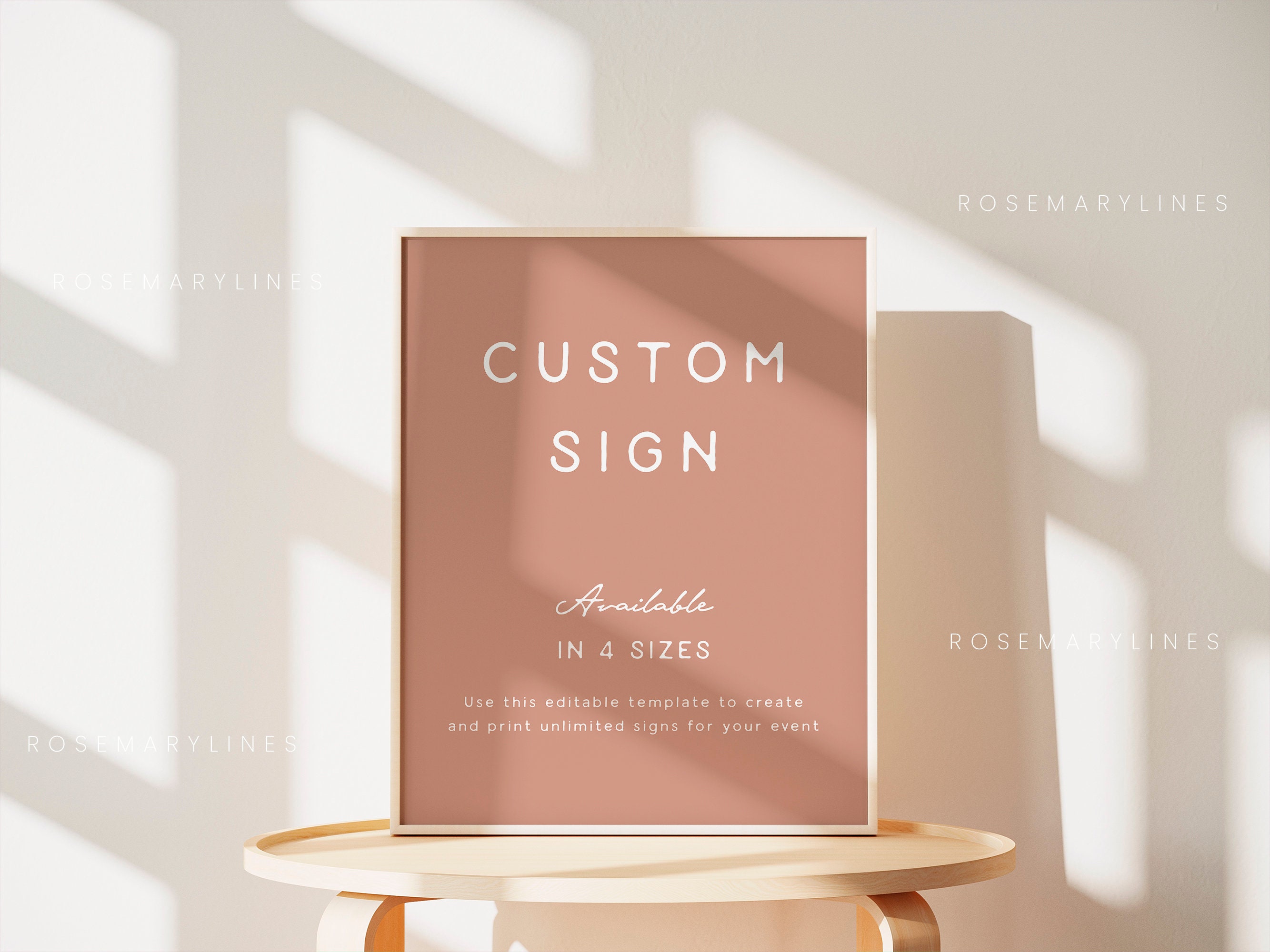 Terracotta Custom Sign Template Modern Mauve Wedding Signs - Etsy