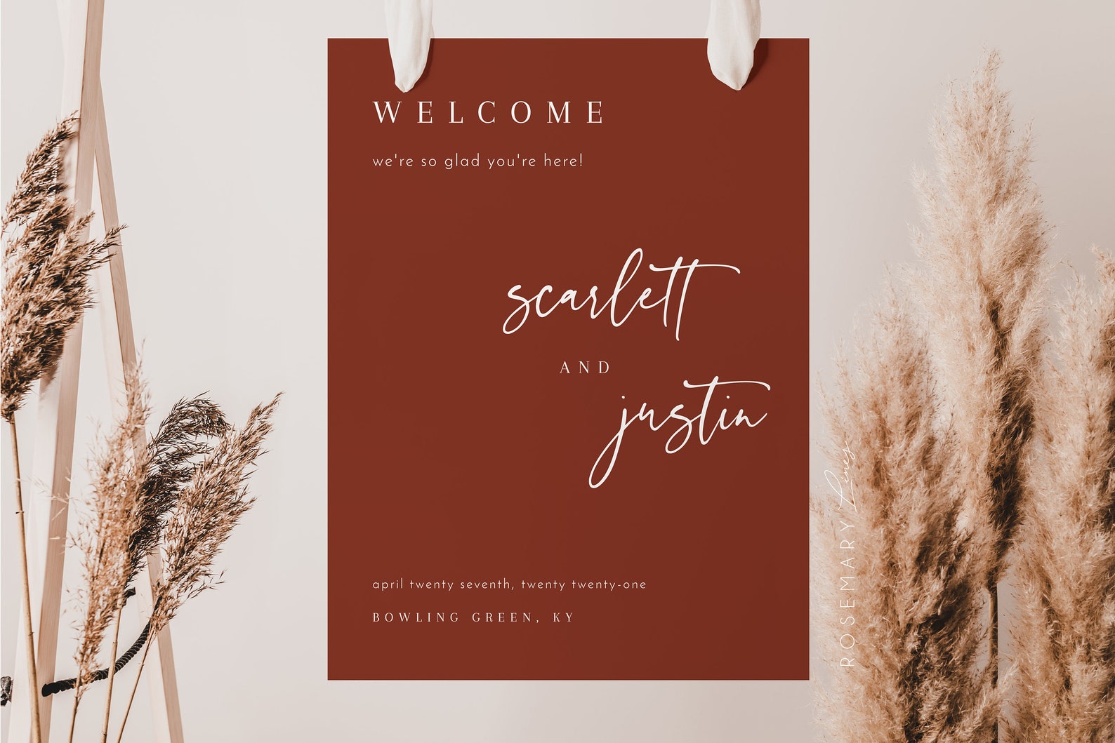 Rust wedding welcome sign template terracotta welcome poster | Etsy