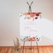 Coral Wedding Welcome Sign Template, Vibrant Orange Peach Floral ...