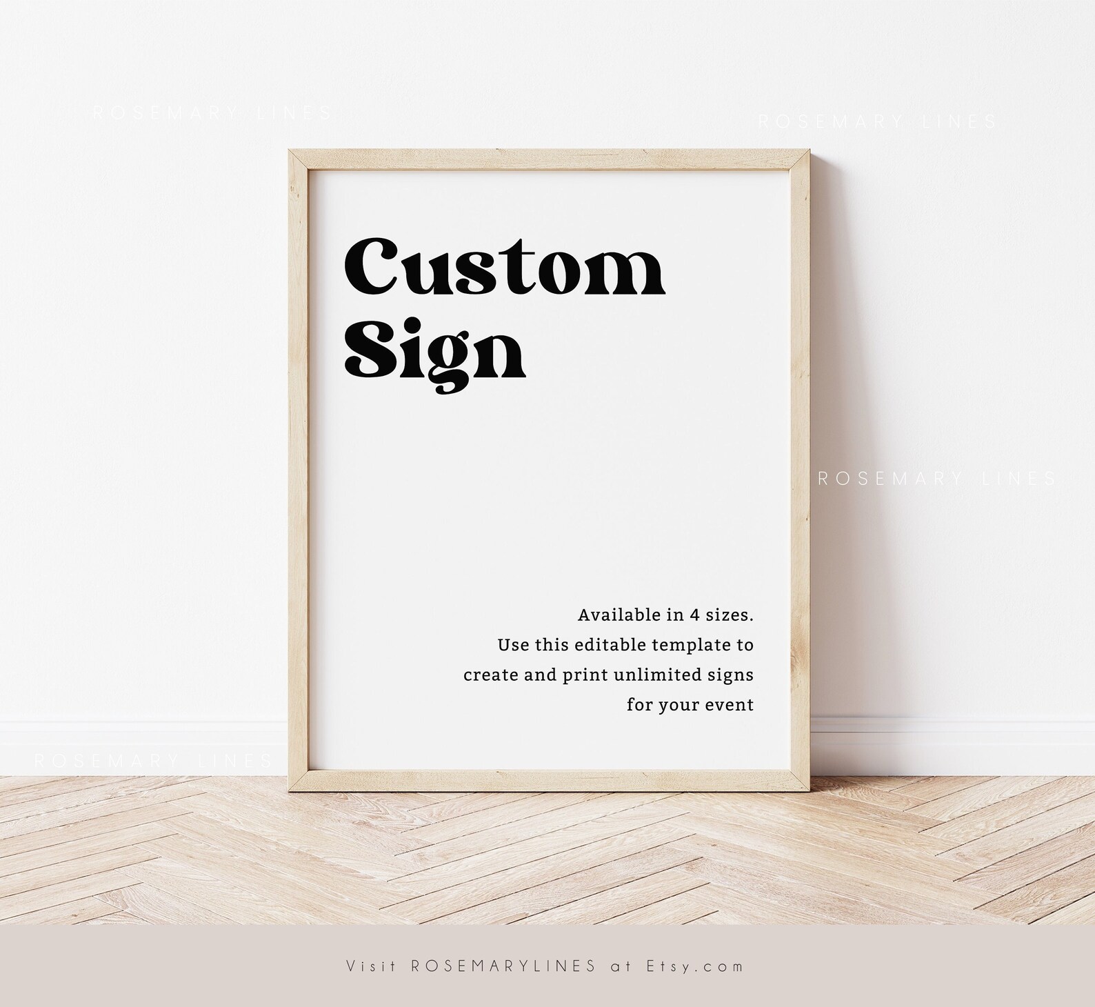 Modern Retro Custom Sign Template Boho 70's Custom | Etsy