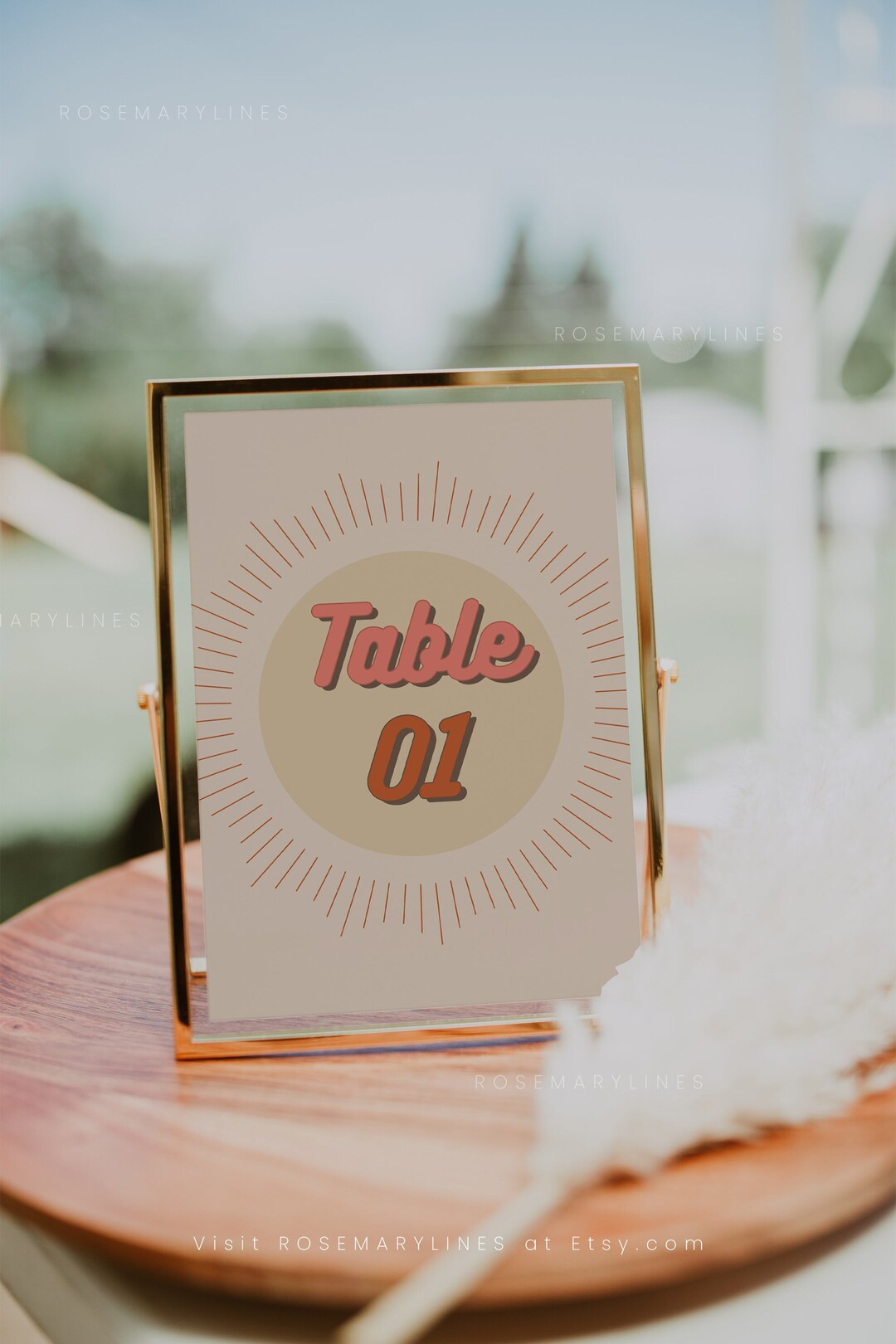 Retro Table Numbers 70s Table Number Template Pink - Etsy