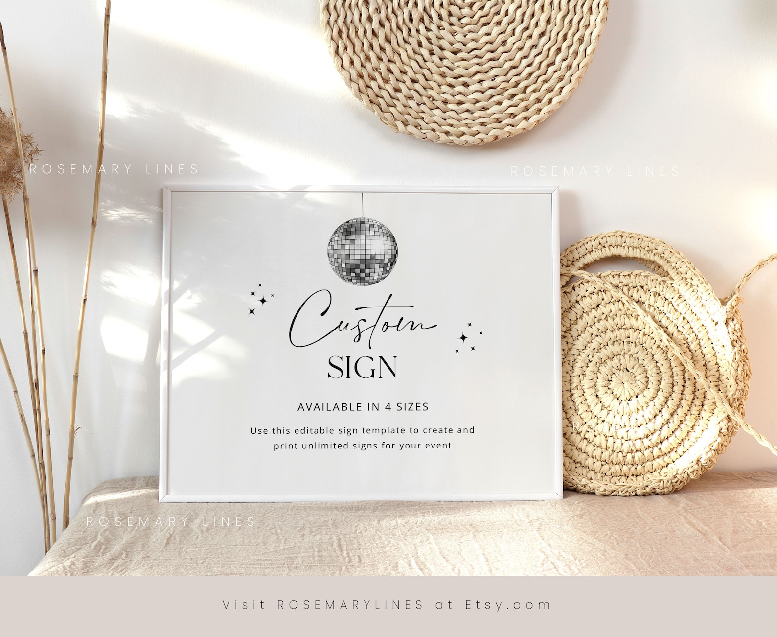 Disco Custom Sign Template Retro Custom Signs Disco Ball - Etsy