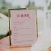Pink and Red Bar Menu Sign Template, Mid Century Modern Retro Wedding ...