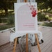 Red and Pink Floral Wedding Welcome Sign Template, Hot Pink Flowers ...