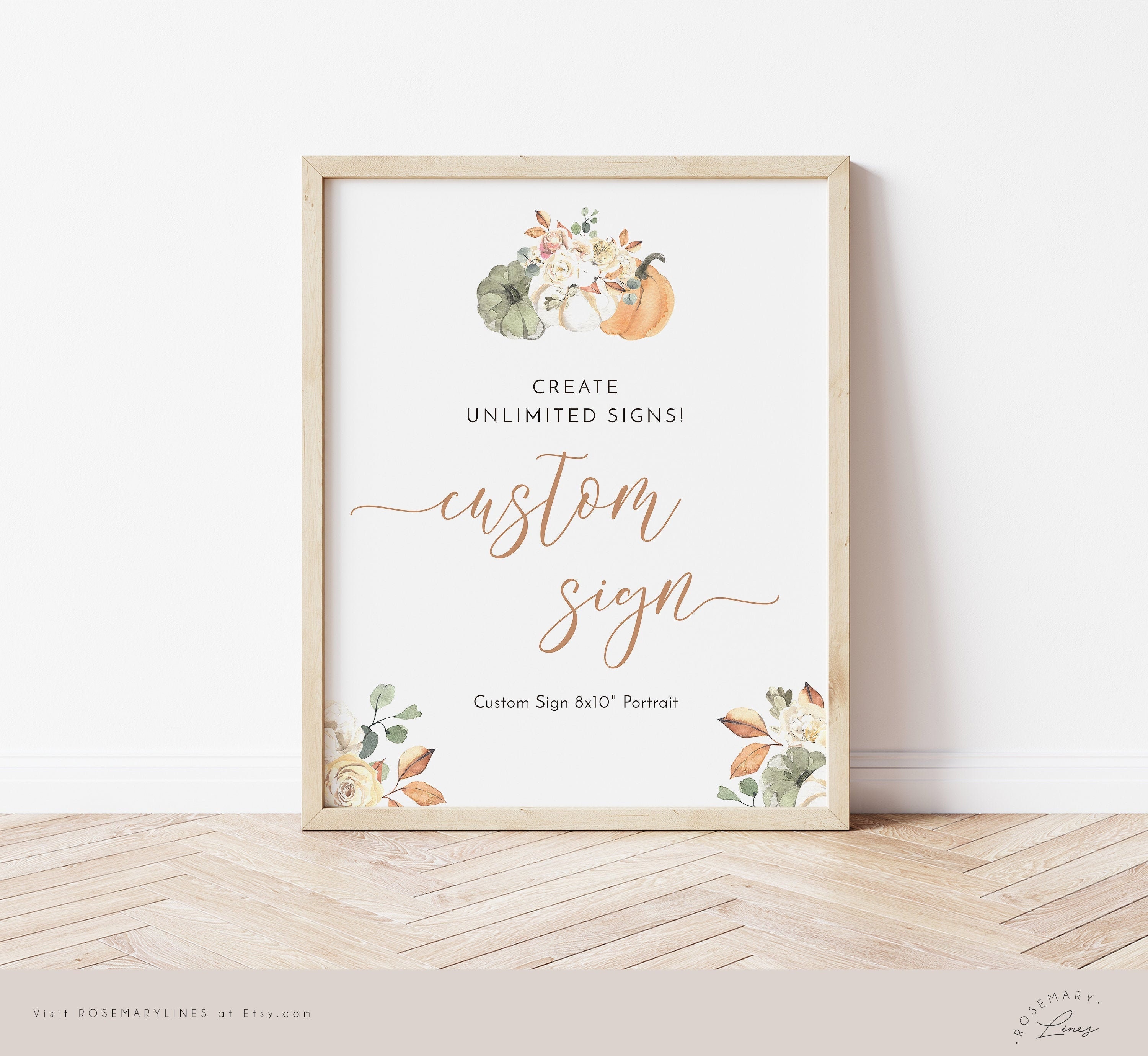 Fall Custom Signs Pumpkin Personalized Sign Autumn Leaves - Etsy