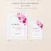 Hot Pink Cards and Gifts Template Red and Pink Floral Wedding - Etsy