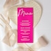 Modern Hot Pink Menu Template, Pink Wedding Menu, Bright Pink Bridal ...
