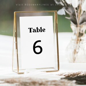 Modern Retro Table Number Template Boho 70's Wedding - Etsy