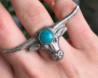 Longhorn Ring - Etsy