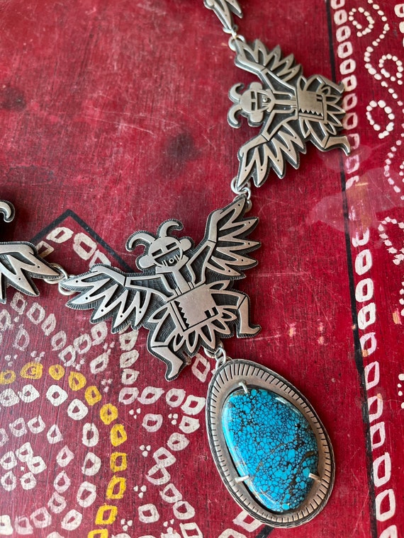 Vintage Native American Hopi Sterling Silver & Spider… - Gem