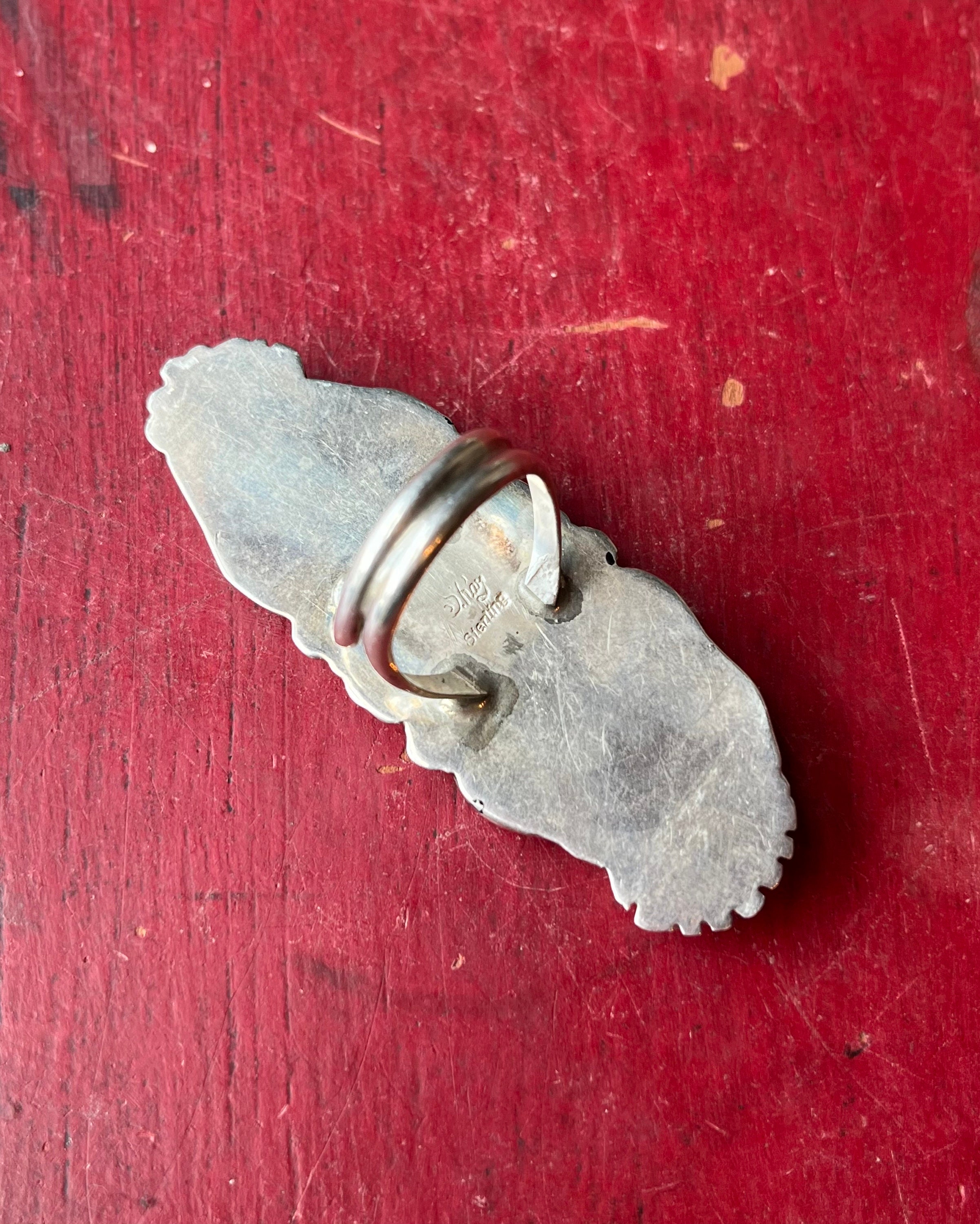 Sz 8.75 ~ Large Contemporary Native American Shay Sterling Silver ...