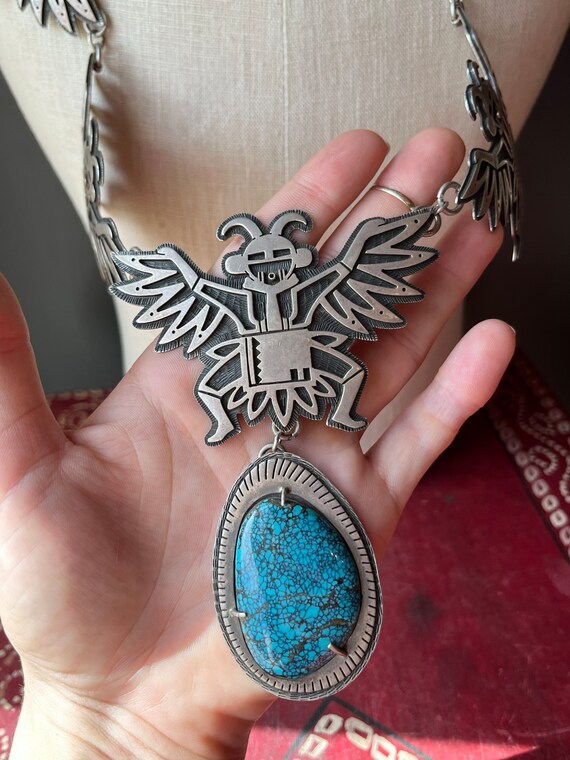 Vintage Native American Hopi Sterling Silver & Spider… - Gem