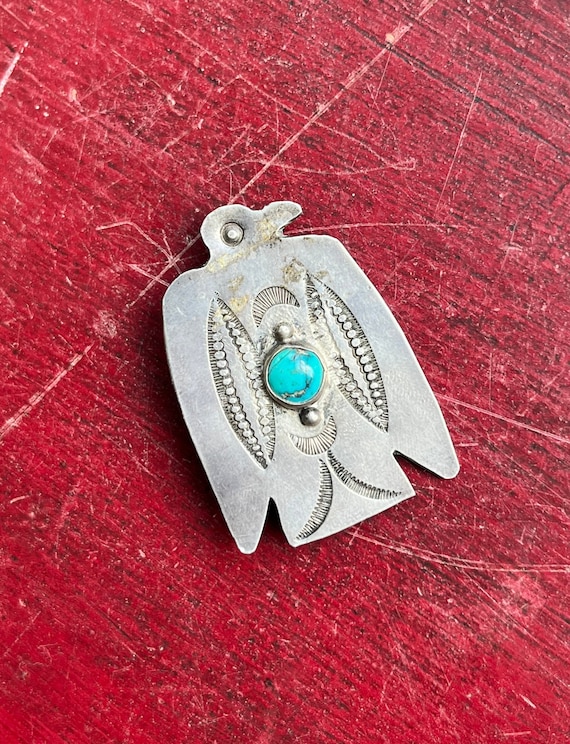 Vintage thunderbird brooch native - Gem
