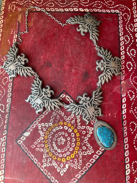 Vintage Native American Hopi Sterling Silver & Spider… - Gem