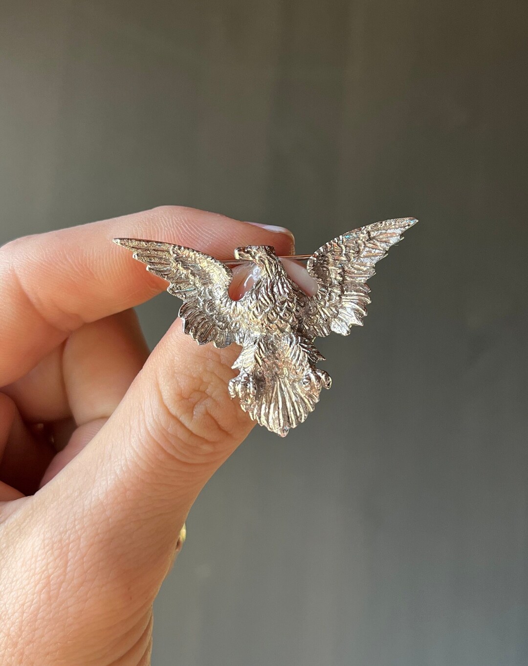 Vintage Mid-century American Sterling Silver Eagle Pin Brooch - Etsy