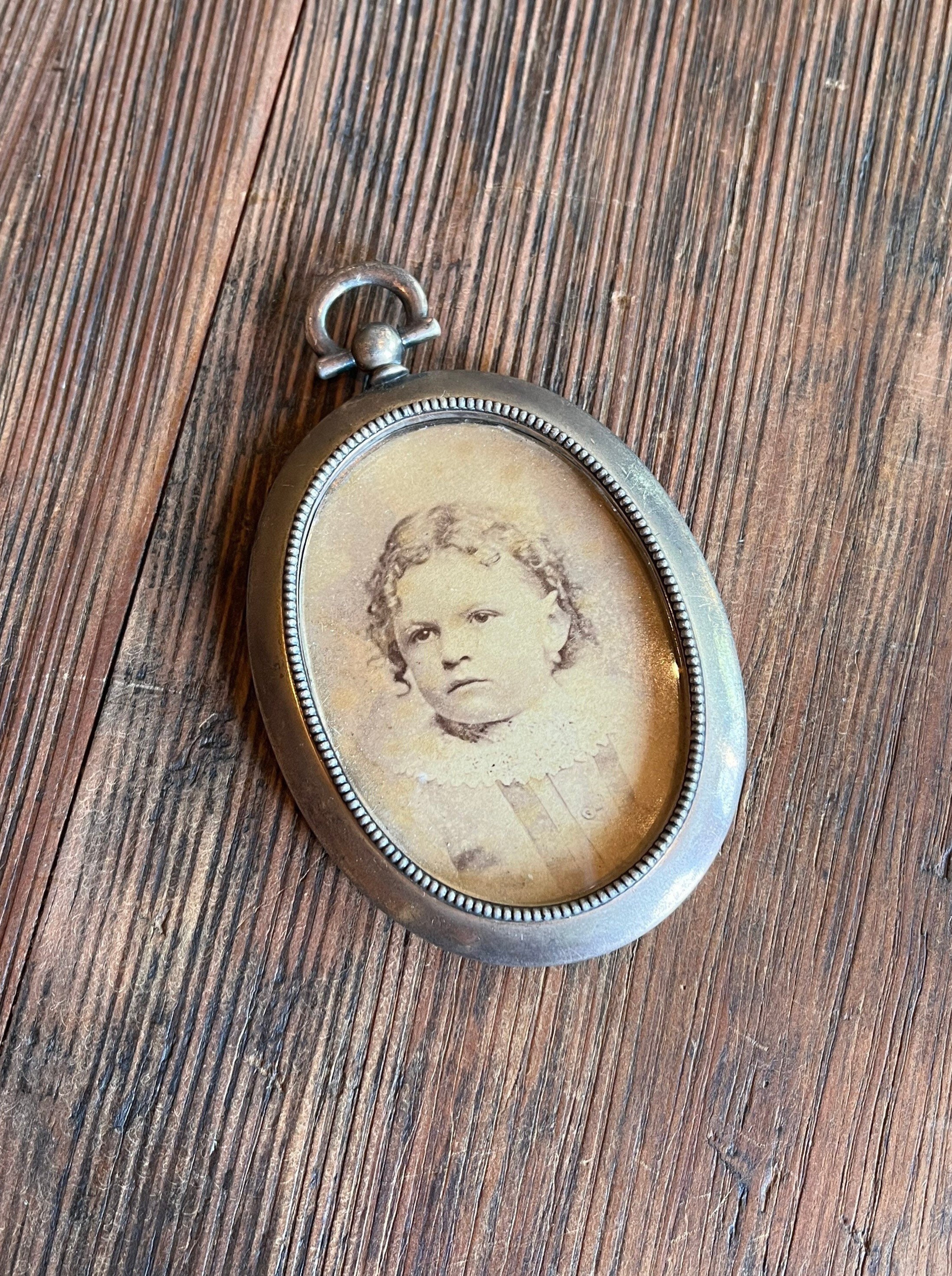 Large Antique Sterling Silver Picture Locket - Etsy