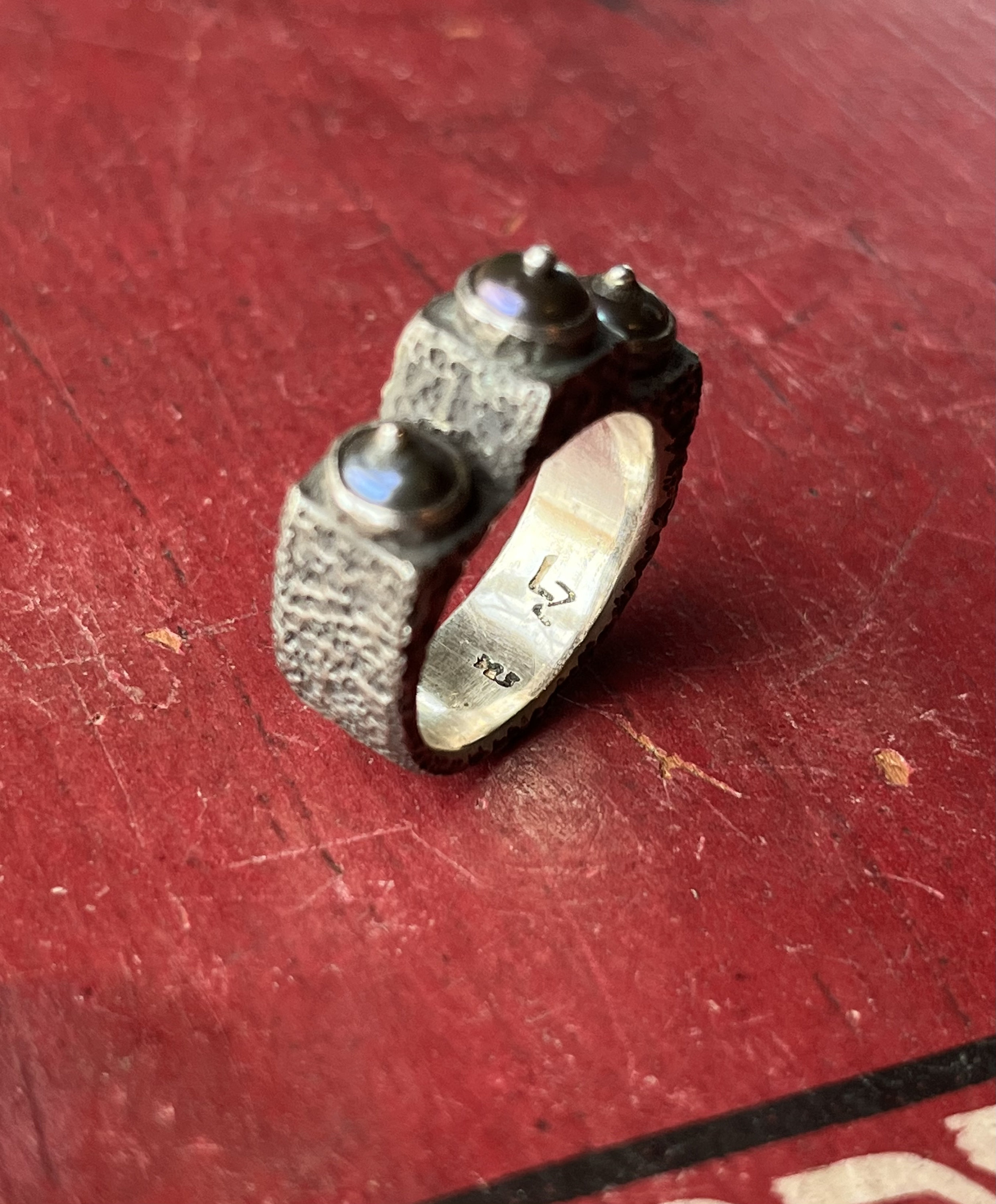 Sz 8 ~ Vintage Lou Zeldis Sterling Silver .925 & Freshwater Black Pearl ...