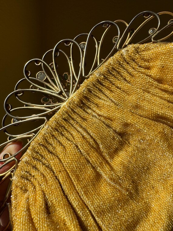 Vintage 1940’s Josef French Canary Yellow Hand Beaded… - Gem