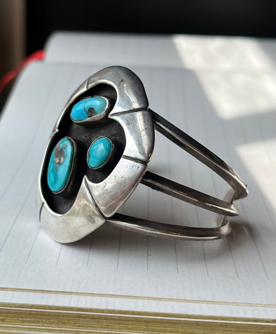 Vintage Native American Navajo Sterling Silver & Turq… - Gem