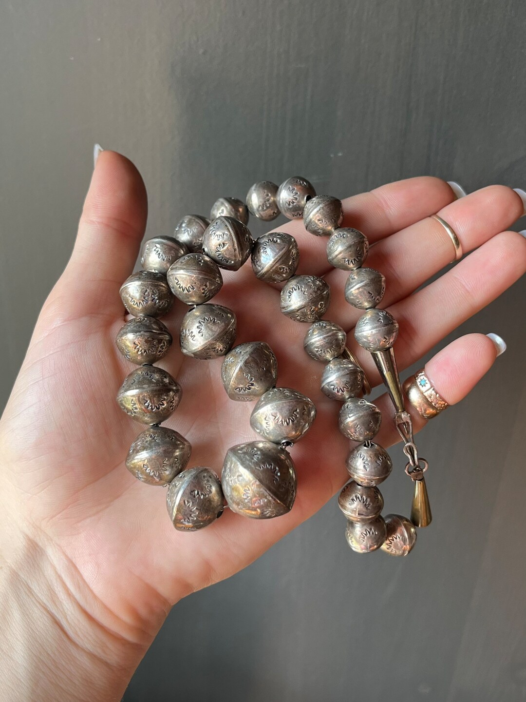 Vintage Native American Navajo Pearl Bead Necklace - Etsy