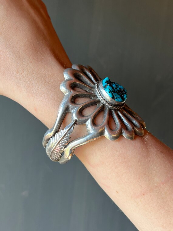 Vintage Native American Navajo Sterling Silver & Turq… - Gem